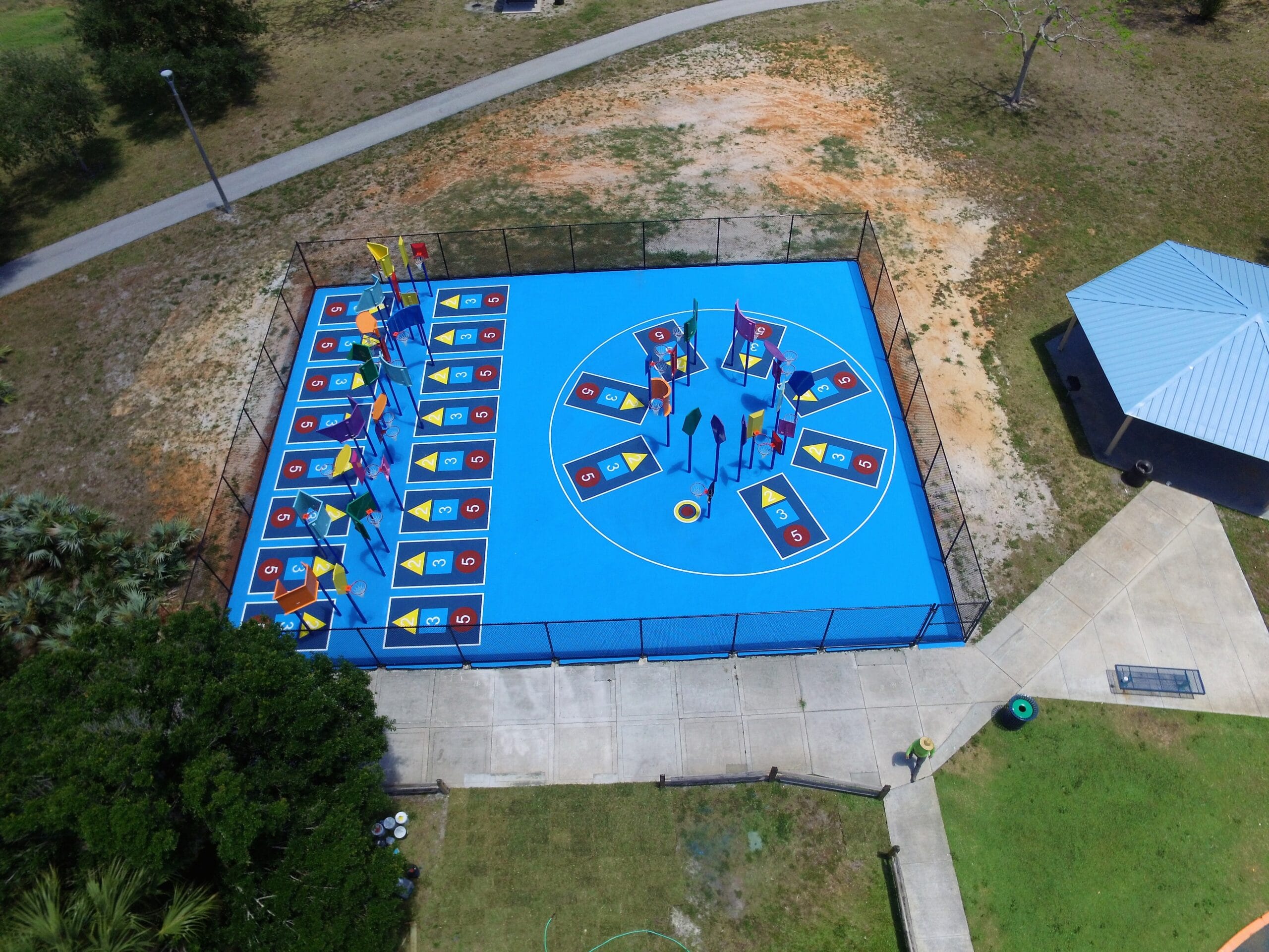 Bankshot Basketball™ System at Freedom Park - Medley Sports Construction